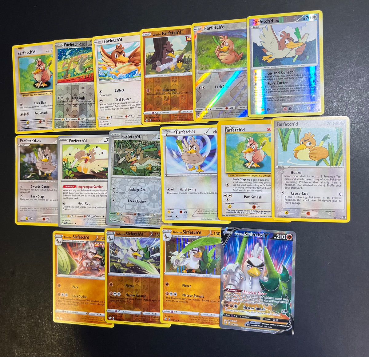 Pokemon Farfetch’d Card Lot - 16 Cards - Ultra Rare V, Reverse Holo Ra ...