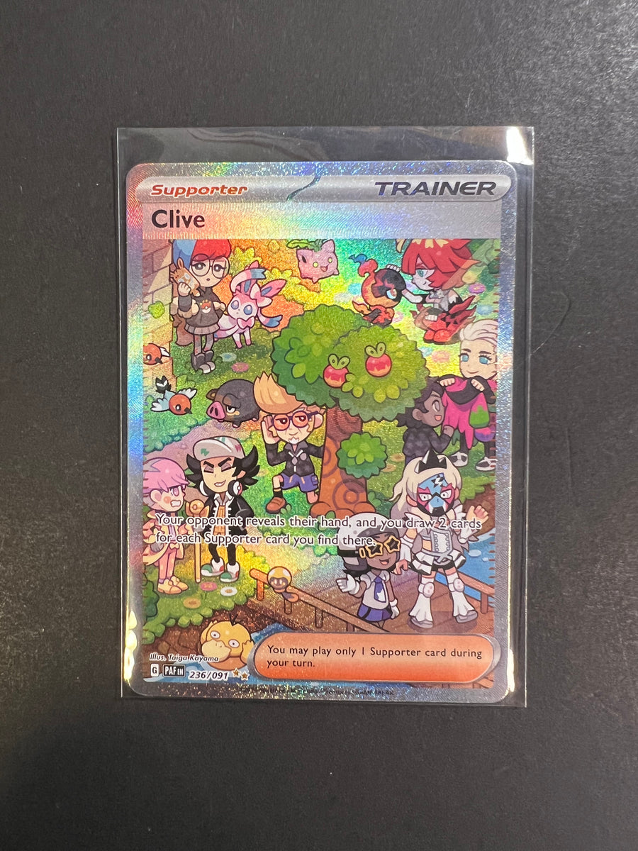 Clive - 236/091 Full Art Ultra Rare Trainer - Paldean Fates – JAB Games13