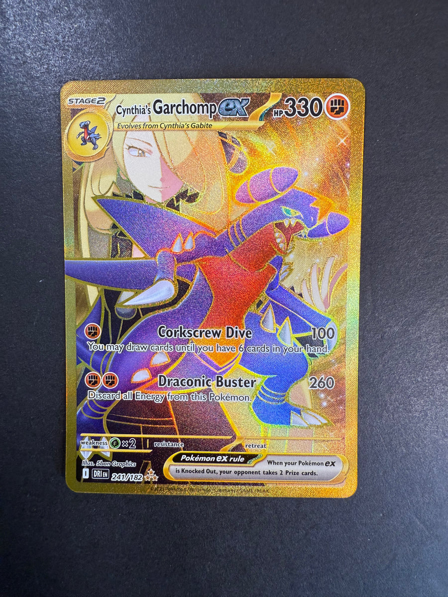 Cynthia’s Garchomp ex - 241/182 Gold Full Art Secret Rare - Destined R ...