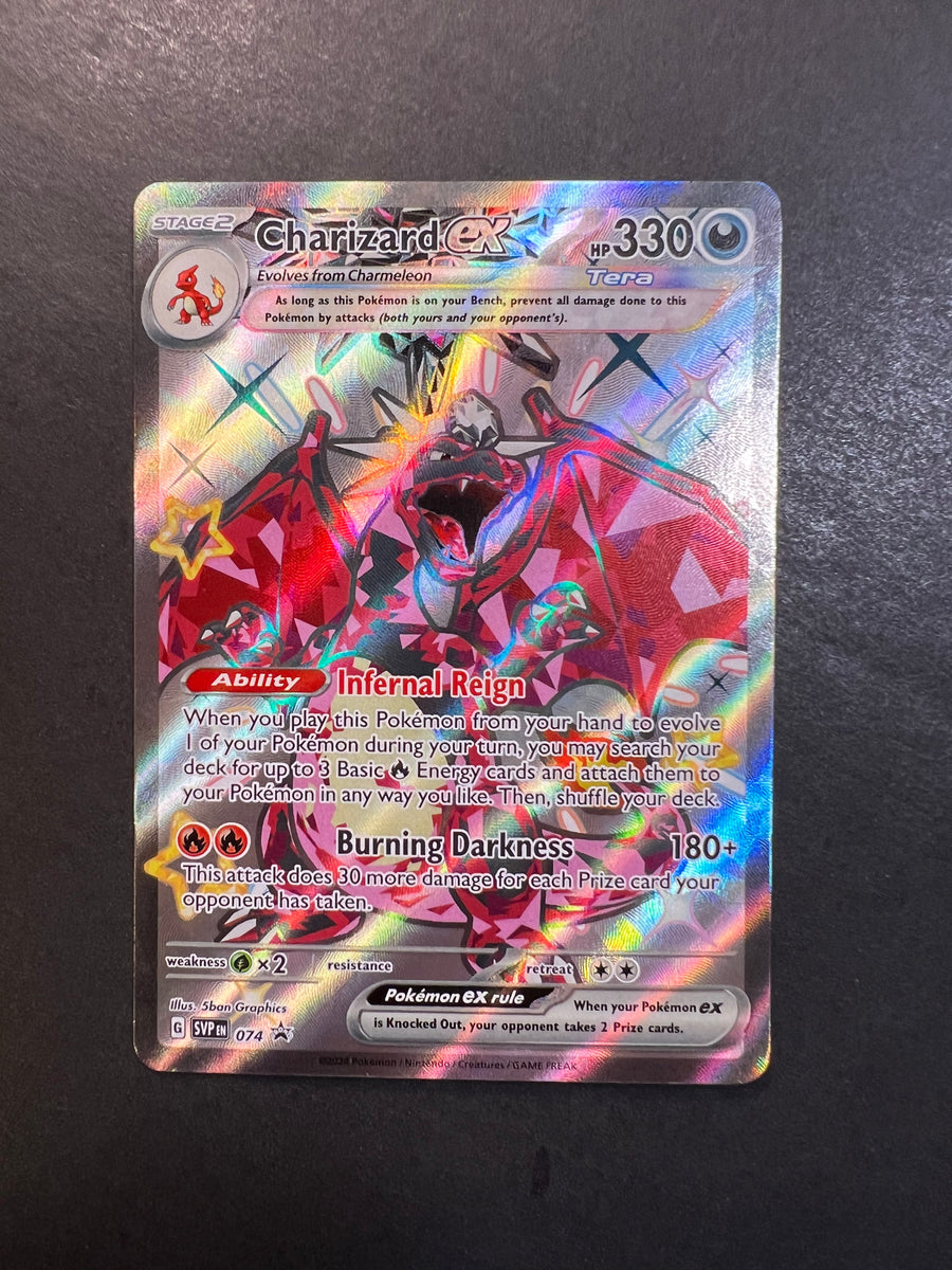 Charizard ex - 074 Shiny Full Art Ultra Rare Promo - Paldean Fates ...