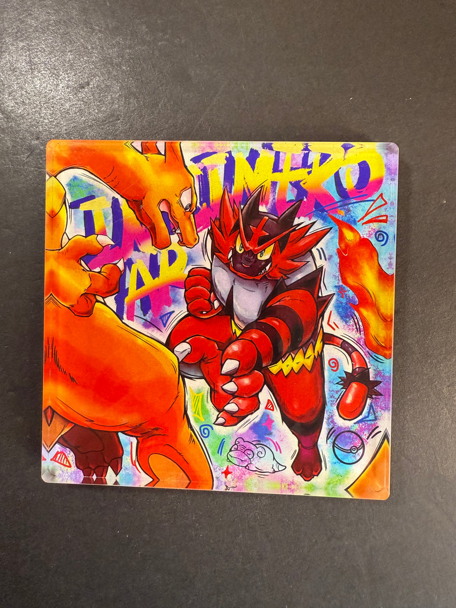 Pokemon Charizard & Incineroar Acrylic Magnet – JAB Games13