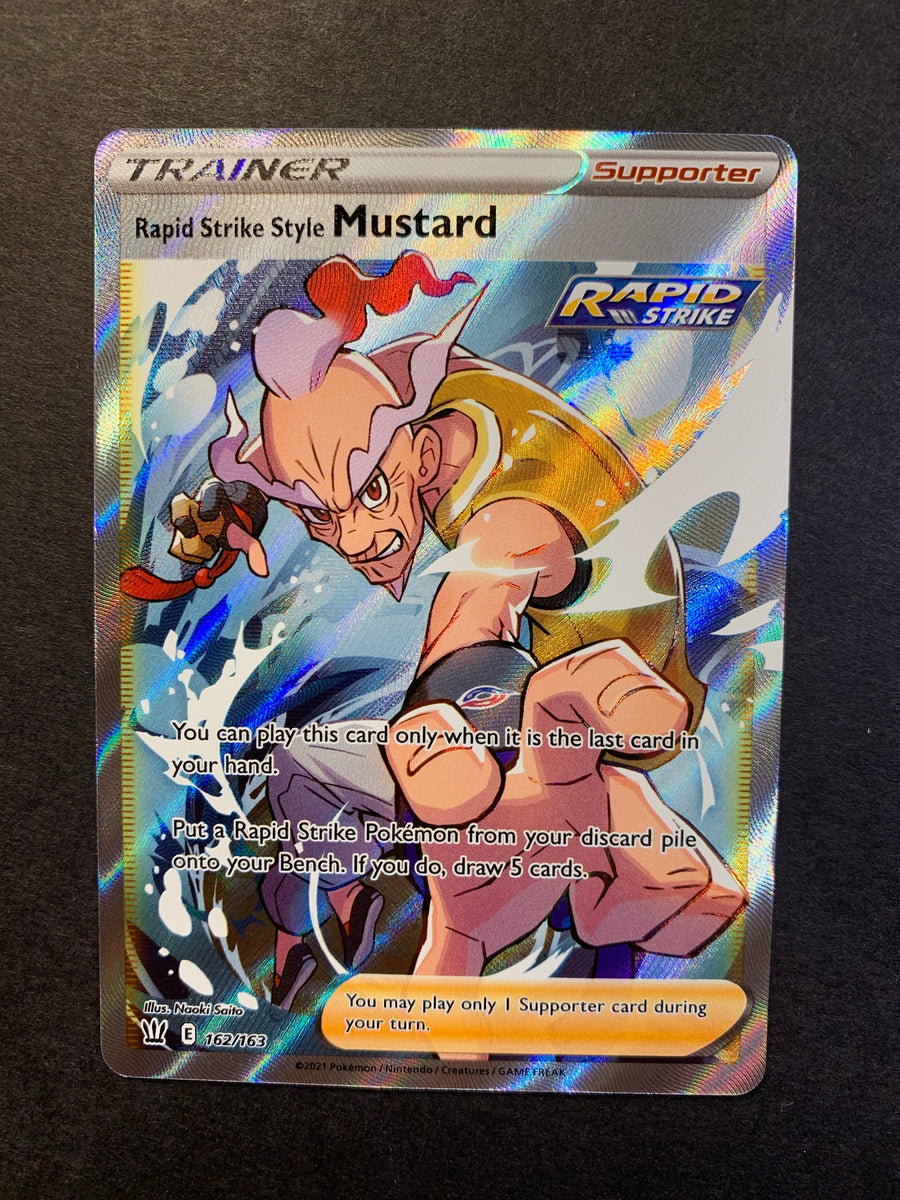 Rapid Strike Style Mustard - 162/163 Full Art Ultra Rare Trainer - Bat ...