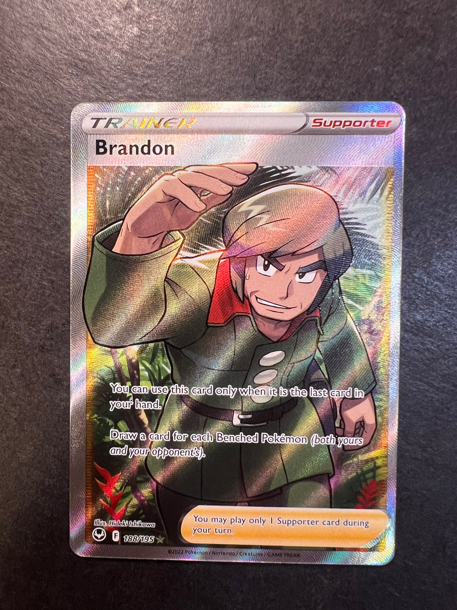 Brandon - 188/195 Full Art Ultra Rare Trainer - Silver Tempest – JAB ...
