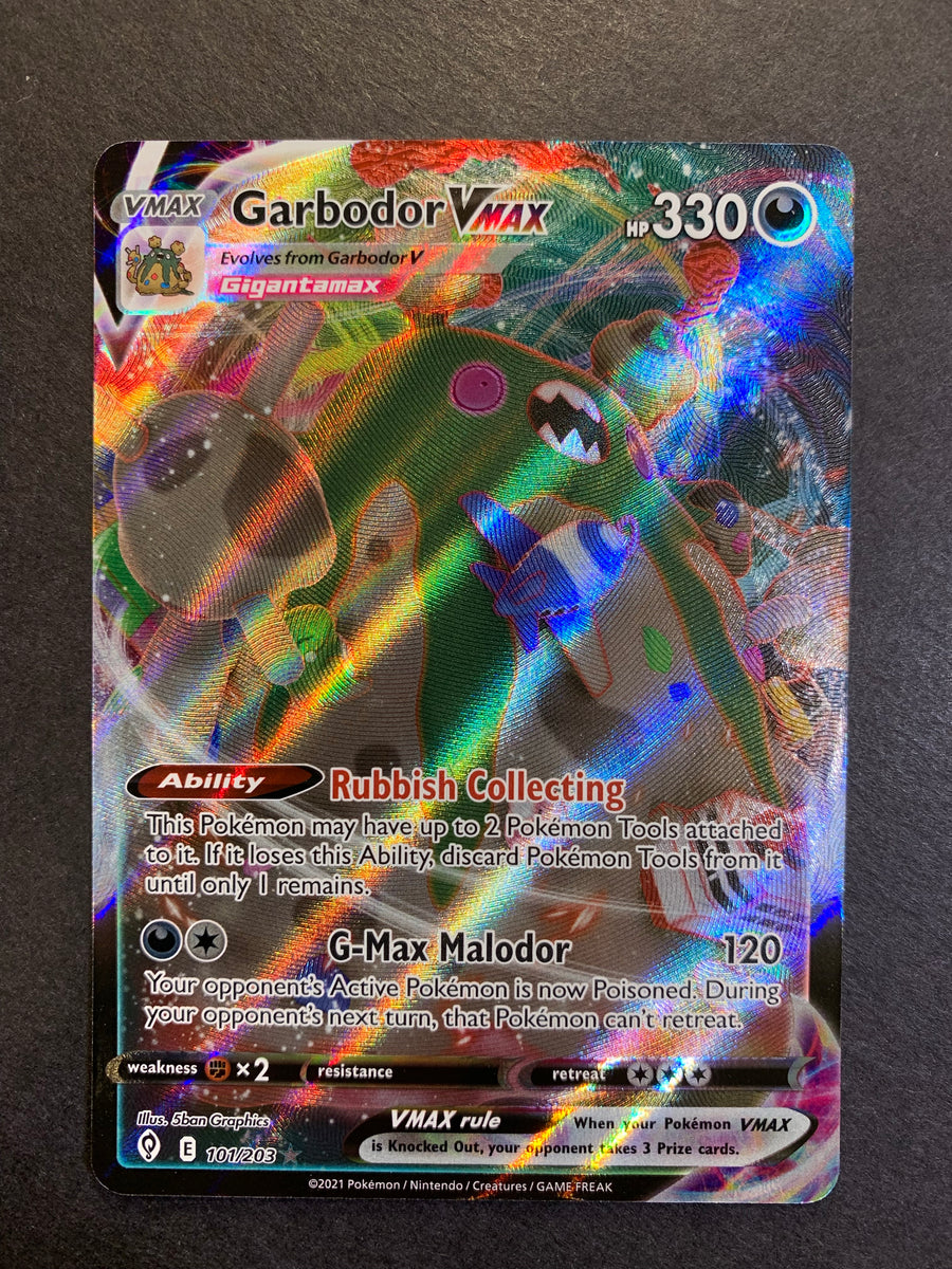 Garbodor VMax - 101/203 Full Art Ultra Rare - Evolving Skies – JAB Games13
